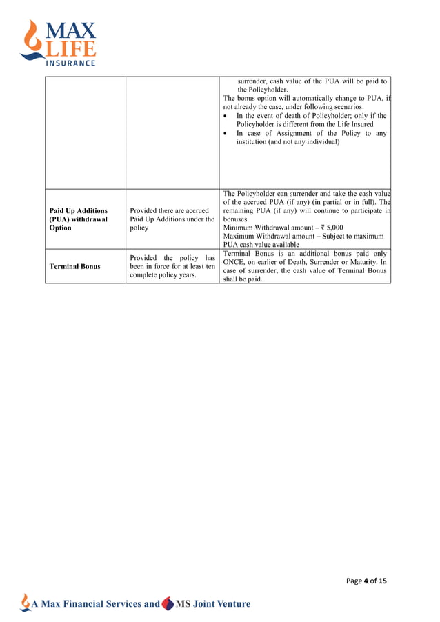 Whole Life Super Brochure - Maxlife Insurance | PDF