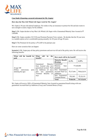 Whole Life Super Brochure - Maxlife Insurance | PDF