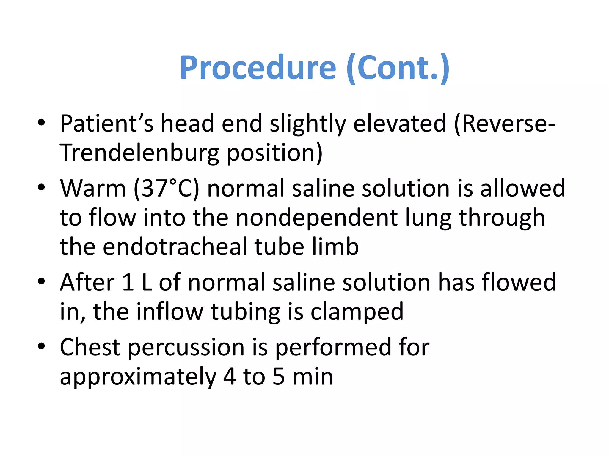 Whole Lung Lavage for Pulmonary Alveolar Proteinosis | PPTX
