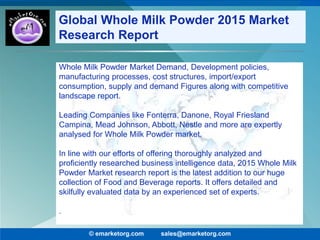 Whole Milk Powder Market Demand and Development Trends In a New Report ...