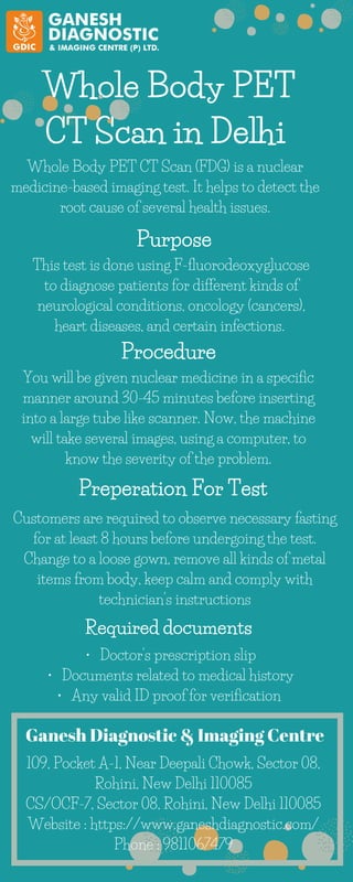 Whole Body PET CT Scan in Delhi | PDF