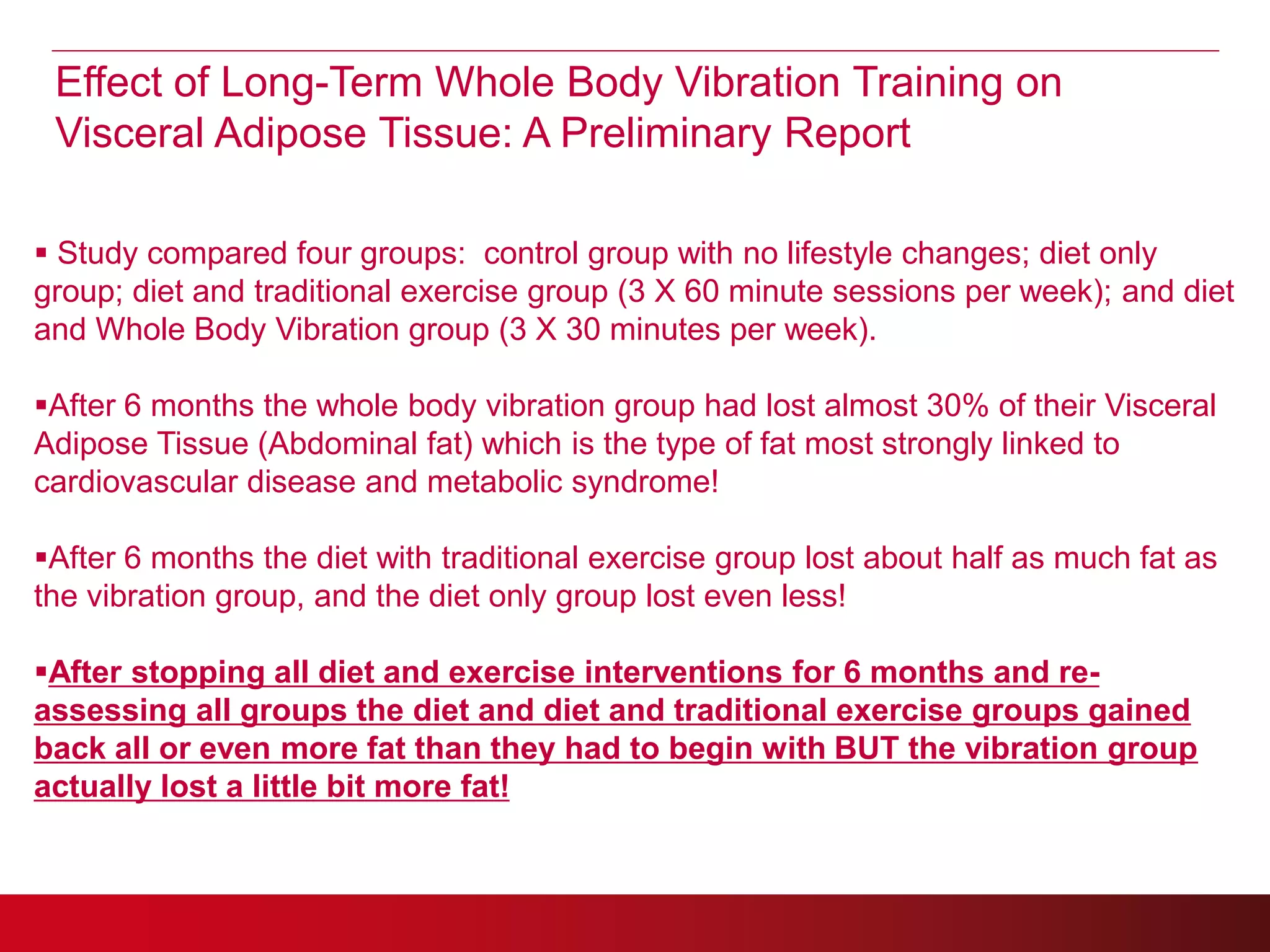 Whole Body Vibration For Health Clubs | PDF