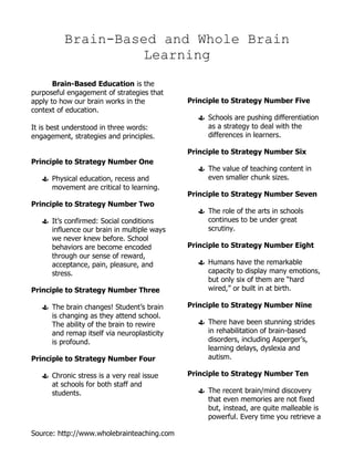 Whole brain teaching ho.edited | DOCX | Educational Assessment | Education