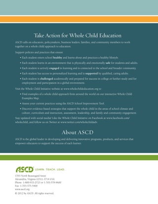 Whole child makingthecase[1] | PDF | Children\'s Health | Healthy Living