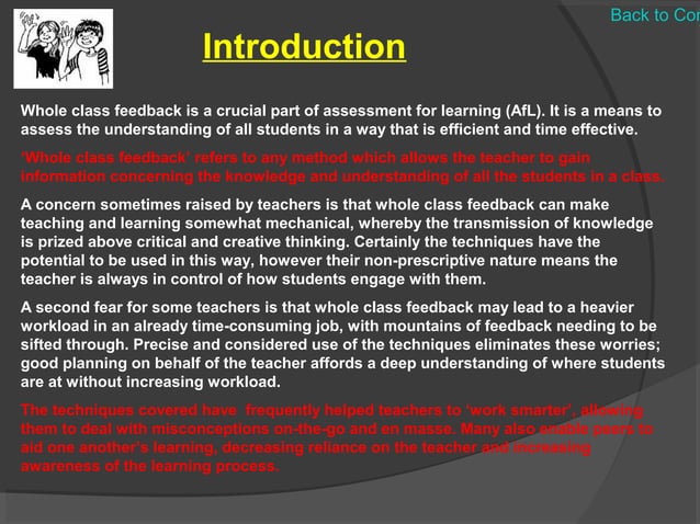 Whole class feedback_guide | PPT