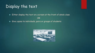 Whole class reading with adult literacy students | PPT