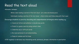 Whole class reading with adult literacy students | PPSX