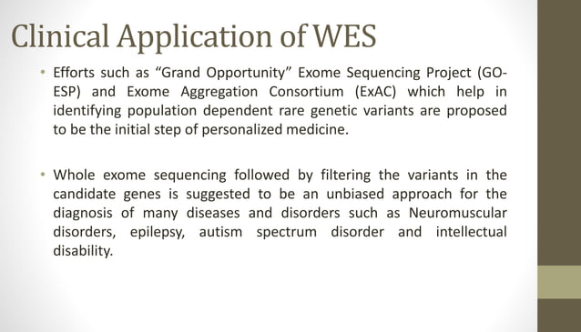 Whole Exome Sequencing .pptx | Genetics | Science