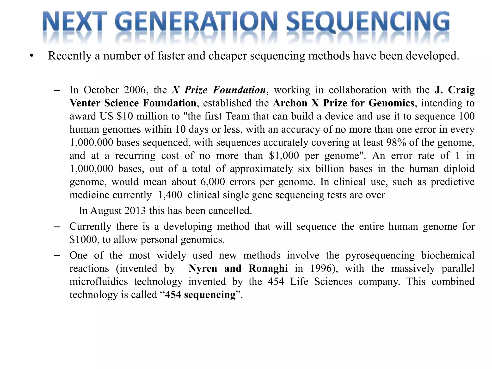 Third Generation Sequencing | PPT