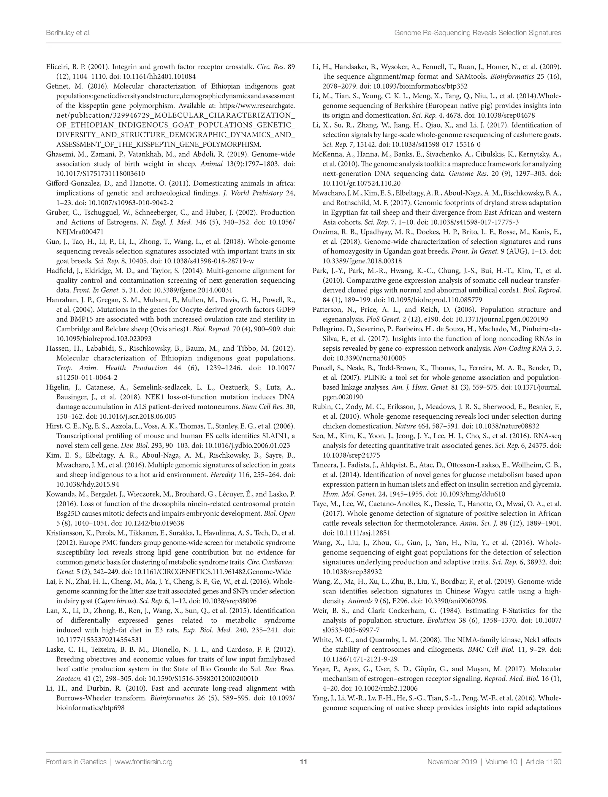 Whole Genome sequencing of sheep for breed improvement | PDF