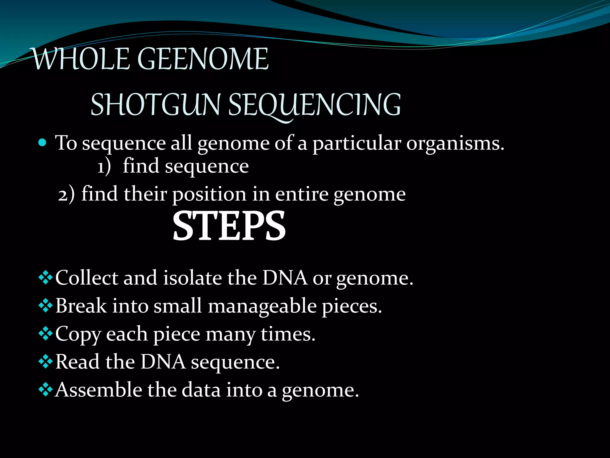 Whole genome sequence. | PPTX