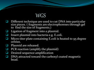 Whole genome sequence. | PPTX