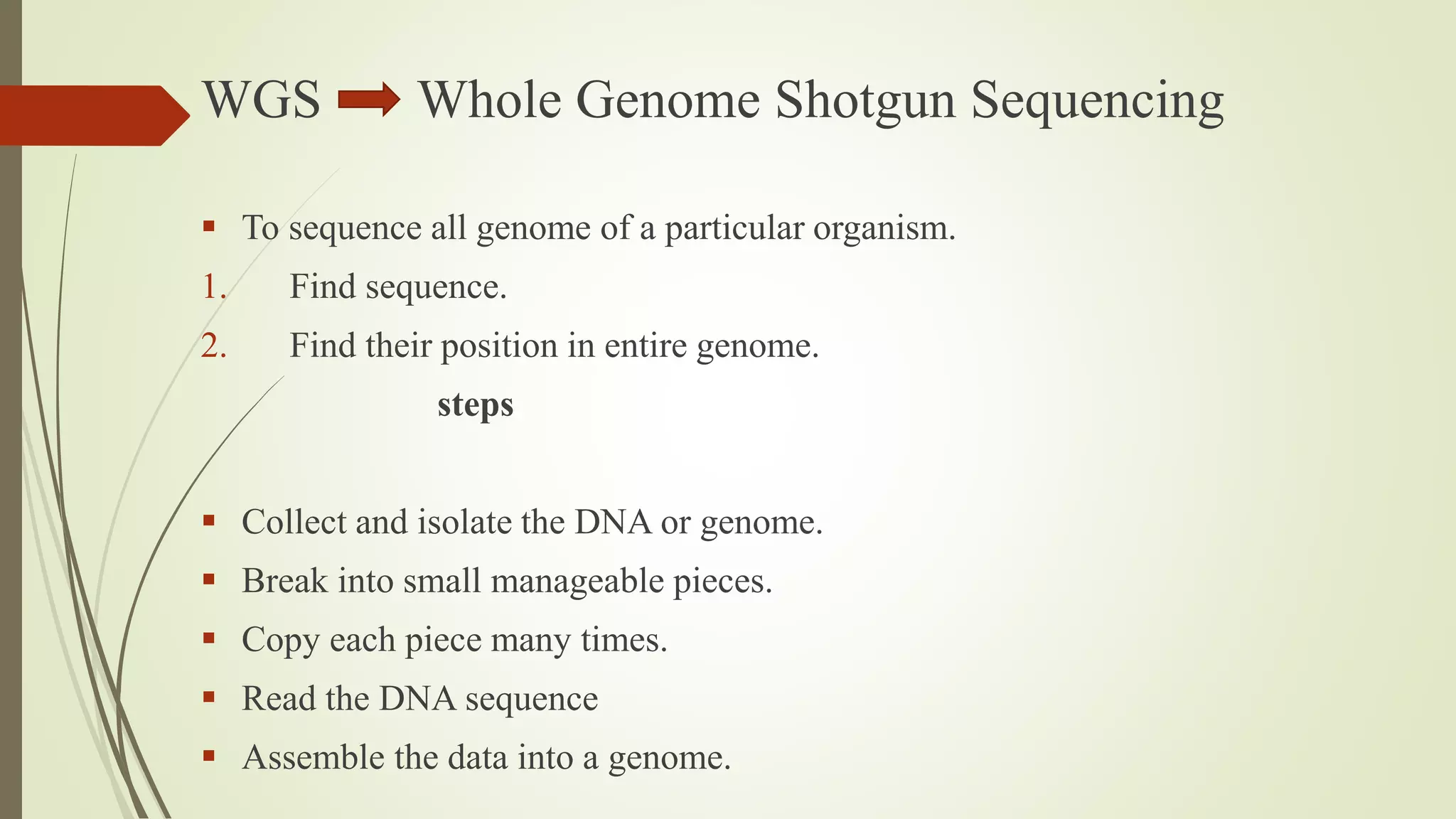 Whole genome sequencing | PPTX