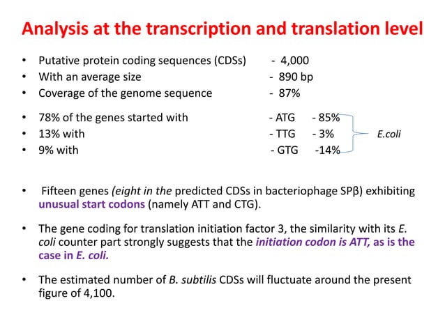 Whole genome sequencing of Bacillus subtilis a gram positive organism | PPT