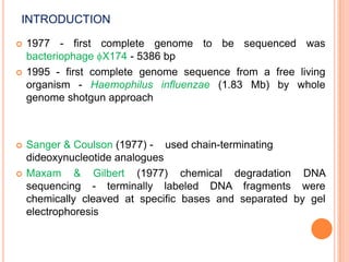 Whole genome sequencing of bacteria & analysis | PPTX