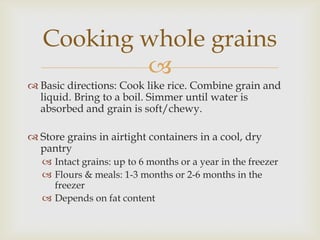 Whole Grain Goodness | PPTX
