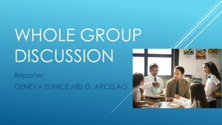 Whole group discussion (Pros and Cons) | PPTX