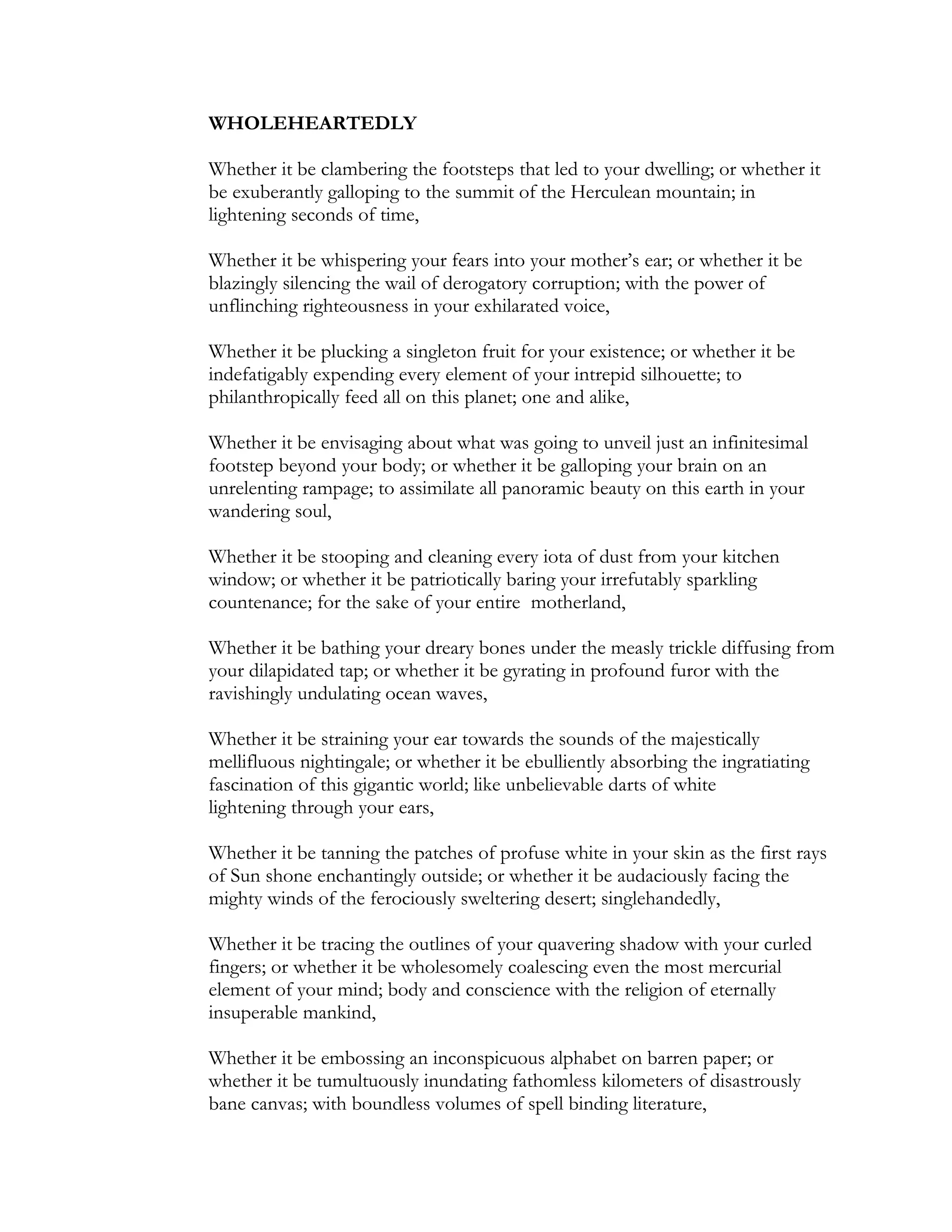 Wholeheartedly | DOC