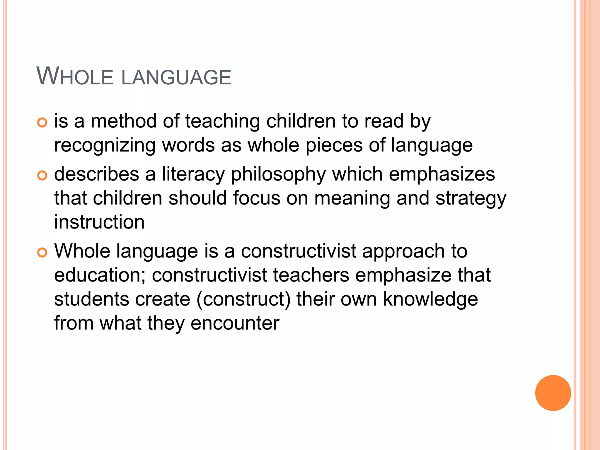 Whole language | PPTX