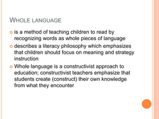 Whole language | PPTX