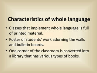 Whole language powerpoint | PPTX