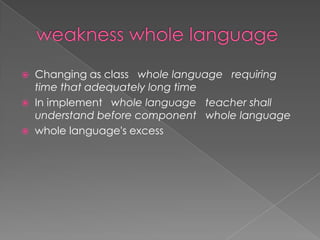 Whole language eka | PPT