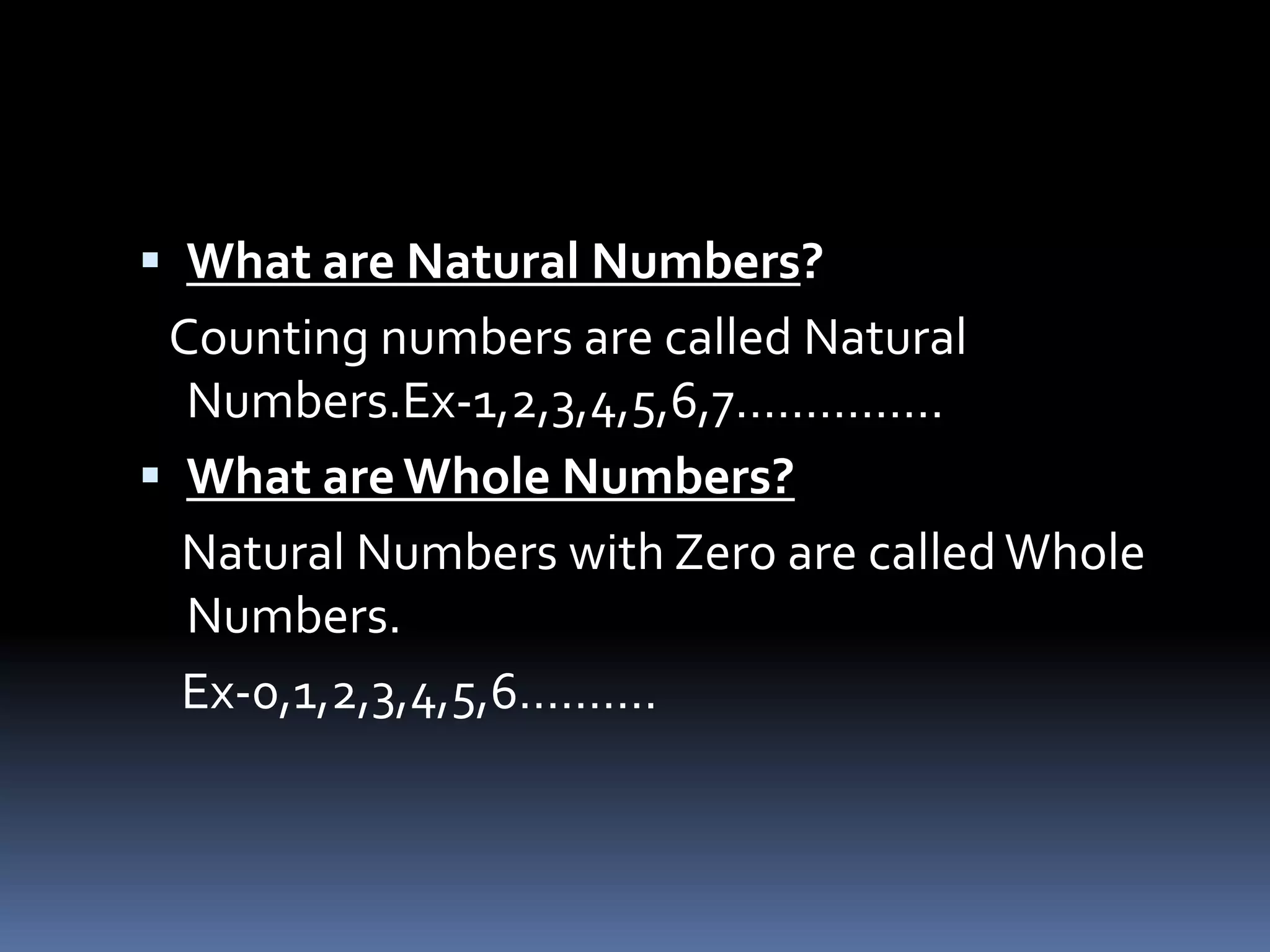 Whole numbers | PPTX