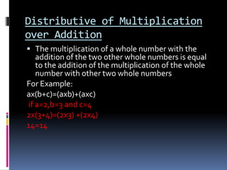 Whole numbers | PPTX