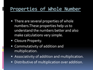 Whole numbers | PPTX