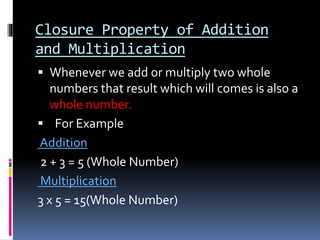 Whole numbers | PPTX