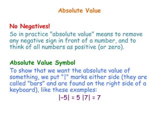 Whole numbers and integers | PPTX