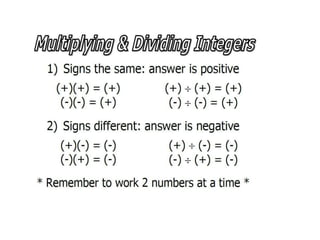 Whole numbers and integers | PPTX