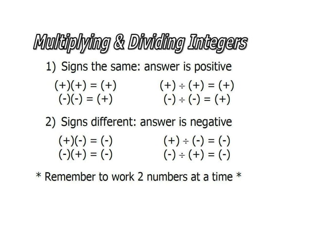 Whole numbers and integers | PPTX