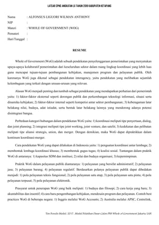 Whole of Government (WoG) | PDF
