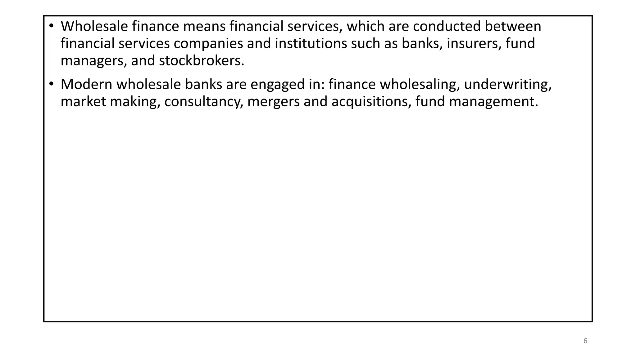 Wholesale banking | PPTX
