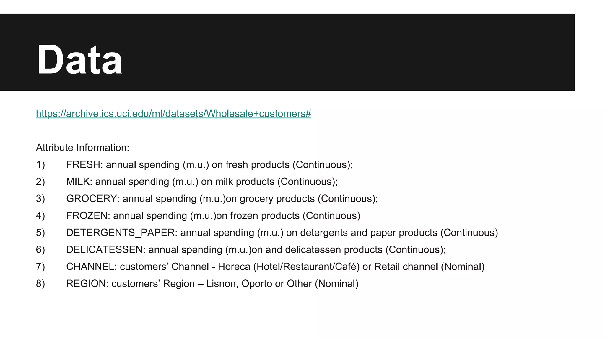 Cluster analysis - Wholesale customers data set | PDF