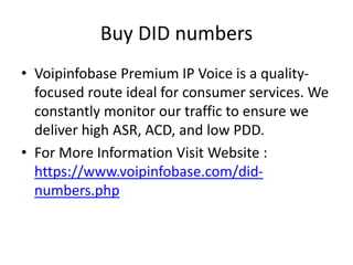 Wholesale did number provider | PPT