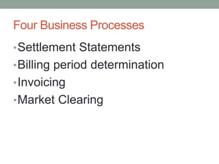 Wholesale Electric Market Settlement | PDF