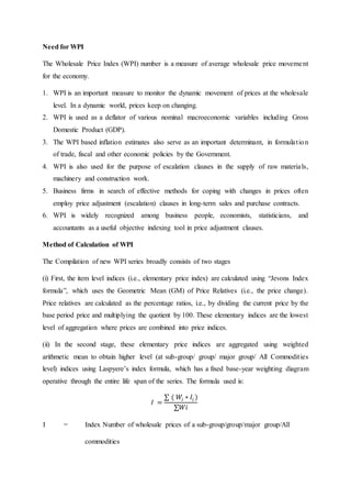 Whole sale price index | PDF