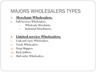 Examples Of Wholesalers