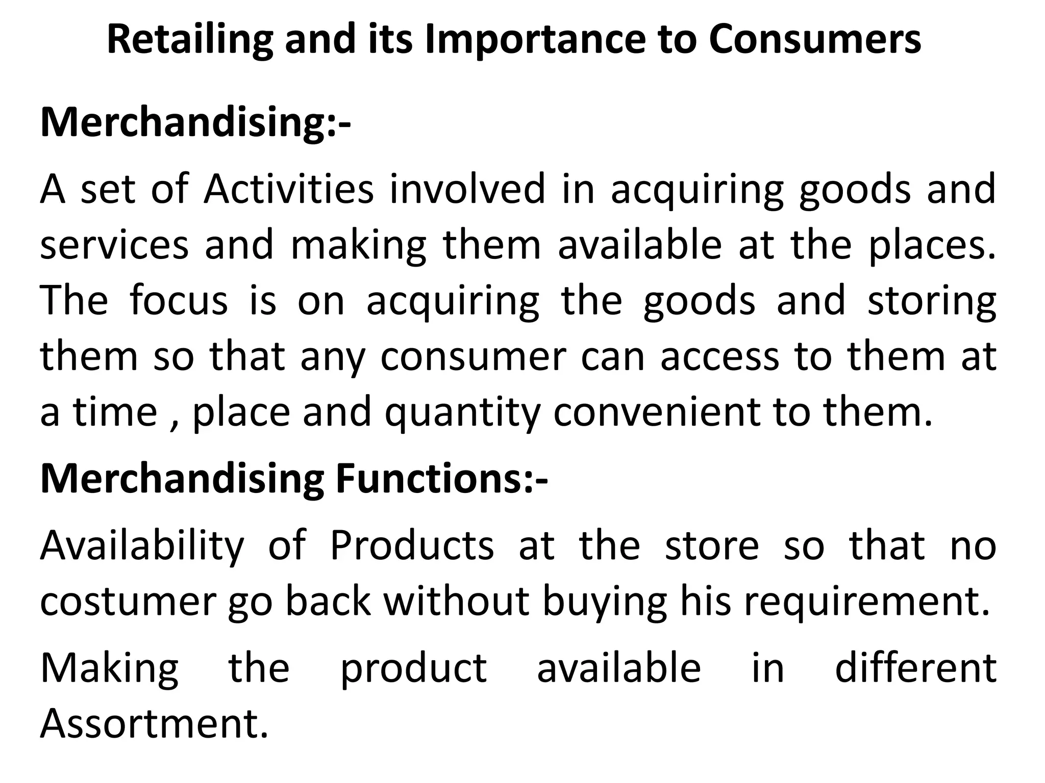 Wholesaling and retailing | PPTX