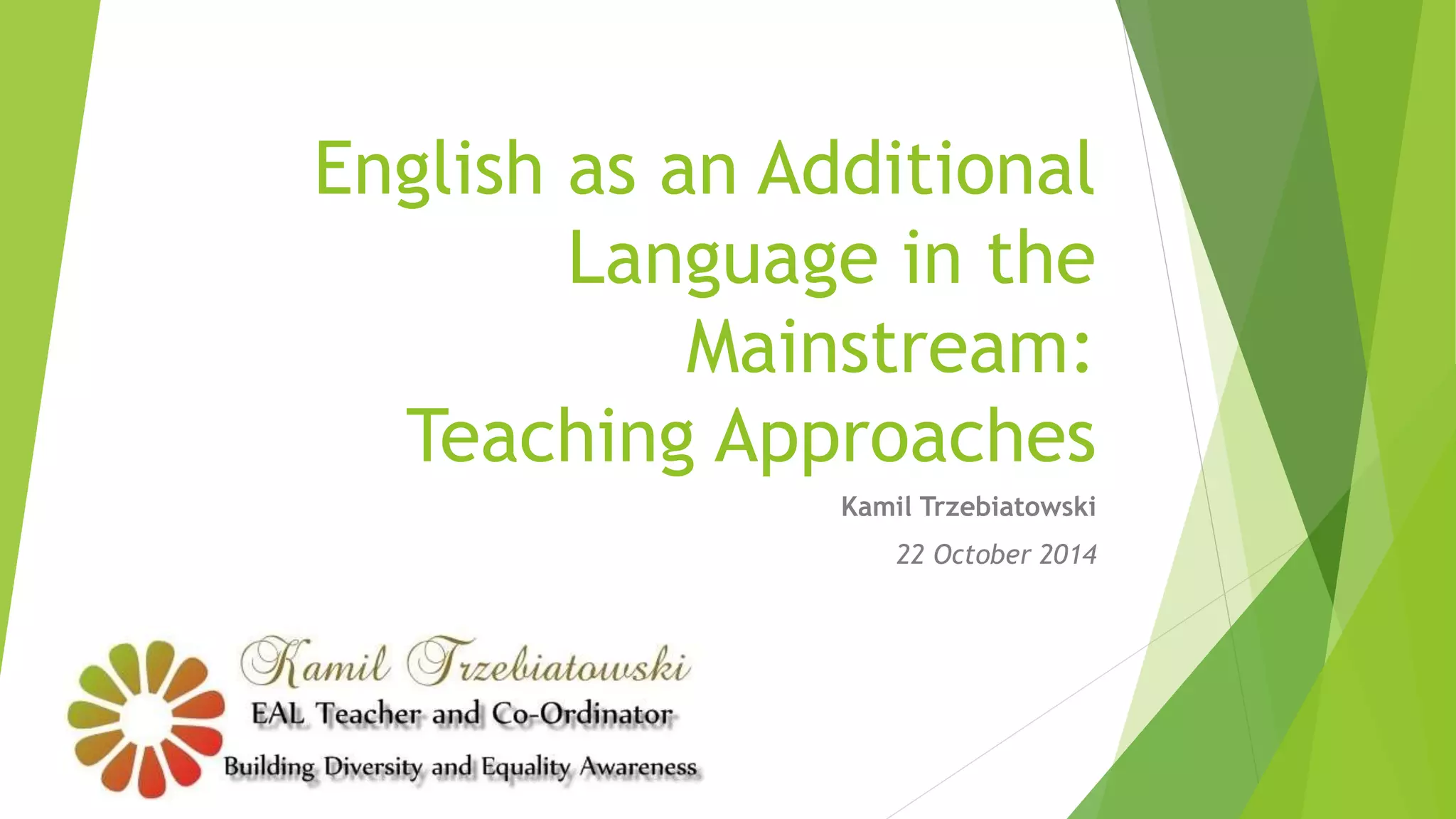 Whole School EAL Training: Graphic Organizers and Collaborative ...