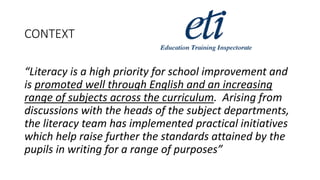 Whole school literacy sept 2016 overview | PPT