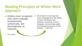 Whole word approach unit 2 hyatt laguyo | PPTX