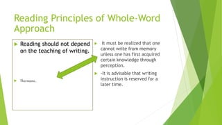 Whole word approach unit 2 hyatt laguyo | PPTX