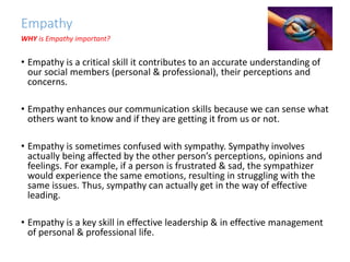 WHO recommended Life Skills Empathy & Interpersonal Relationship | PPTX