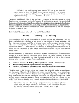 Wholistic Ministry and Nehemiah | PDF