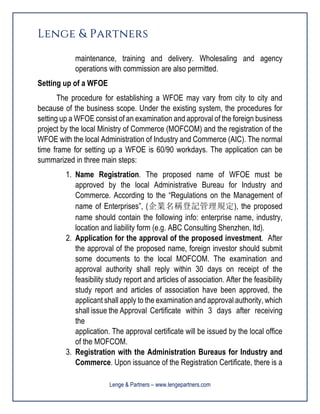 Wholly foreign owned enterprise in China | PDF