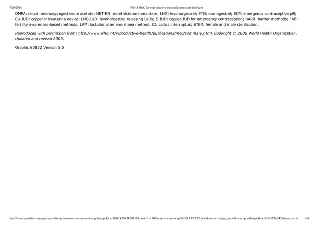 Who mec for reproductive tract infections and disorders | PPT