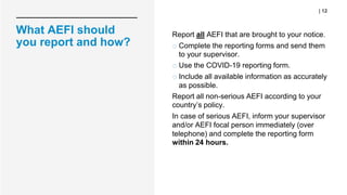 AEFI monitoring for COVID-19 vaccination | PDF